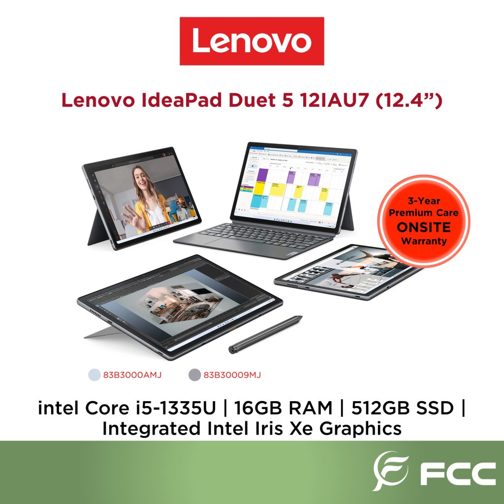 Lenovo IdeaPad Duet 5 12IRU8 Intel Core i5-1335U 16GB 512GB SSD - FCC ...