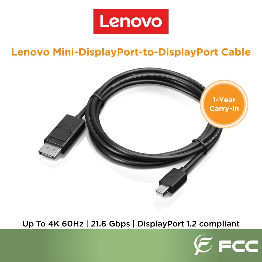 Lenovo Mini-DisplayPort-to-DisplayPort Cable - FCC RETAIL SDN BHD