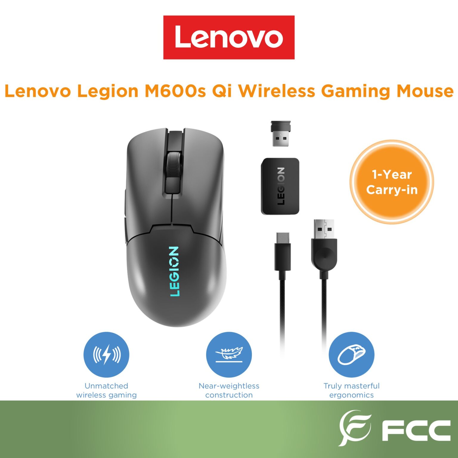 Lenovo Legion M600s Qi Wireless Gaming Mouse - FCC RETAIL SDN BHD